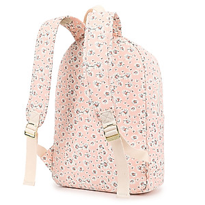 Canvaslove Pink Chrysanthemum Waterproof laptop backpack with Massage Cushion Straps and USB charging port for laptop up to 15 inch Men Women Outdoor Travel Backpack