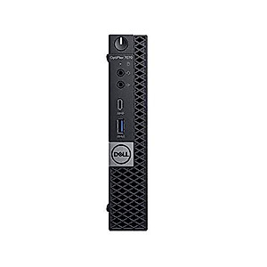 Dell Optiplex 7070 Micro (MFF) PC Intel Core i5-8600T up to 3.70 GHz, 16GB DDR4, M.2 256GB PCIe NVMe, Dual-b and 2x2 802.11ac WiFi, MU -MIMO + Bluetooth 5, Windows 10 Pro (Renewed)