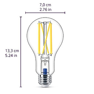 Philips LED A21 Ultra Definition Dimmable LED Light Bulbs - Flicker-Free 100w Light Bulbs with EyeComfort Technology - Soft White 2700K Lightbulb - 1600 Lumen - E26 Base - 2 Pack