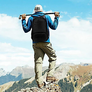 HYCOPROT 35L Hiking Backpack Ultralight lightweight Packable Foldable Water Resistant Travel Camping Outdoor Daypack (Black1)