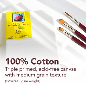 Strathmore 300 Series Stretched Canvas, 24x36, White