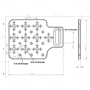 Alvins Camera Cheese Plate Universal Mounting Plate for ARRI Alexa| Mini LF| RED Camera