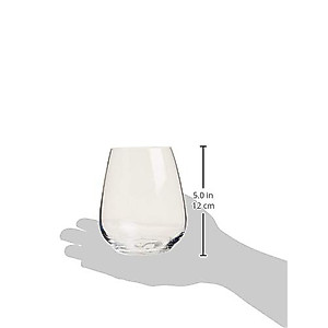 Luigi Bormioli Atelier Stemless Cabernet Wine Glass 23-1/4-Ounce, Set of 6