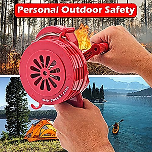 Vixen Horns Hand Crank Siren, Loud Portable Air-raid Hand Held Siren, Manual Operated Siren Horn, Handheld Fire Alarm Tornado Air Raid Siren (Plastic), VXS-1000P