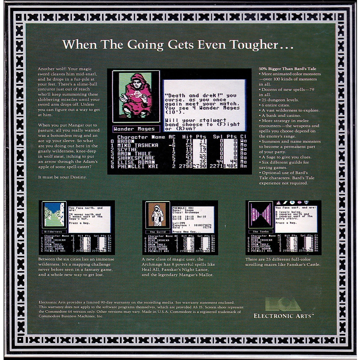 The Bard's Tale II - Commodore 64 (Jewel case)