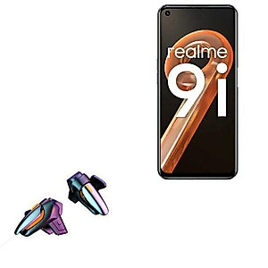 BoxWave Gaming Gear Compatible with Realme 9i (Gaming Gear by BoxWave) - Touchscreen QuickTrigger, Trigger Buttons Quick Gaming Mobile FPS for Realme 9i - Jet Black