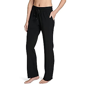 Jockey Women's Lifestyle Adjustable Ankle Pant, Black, XL
