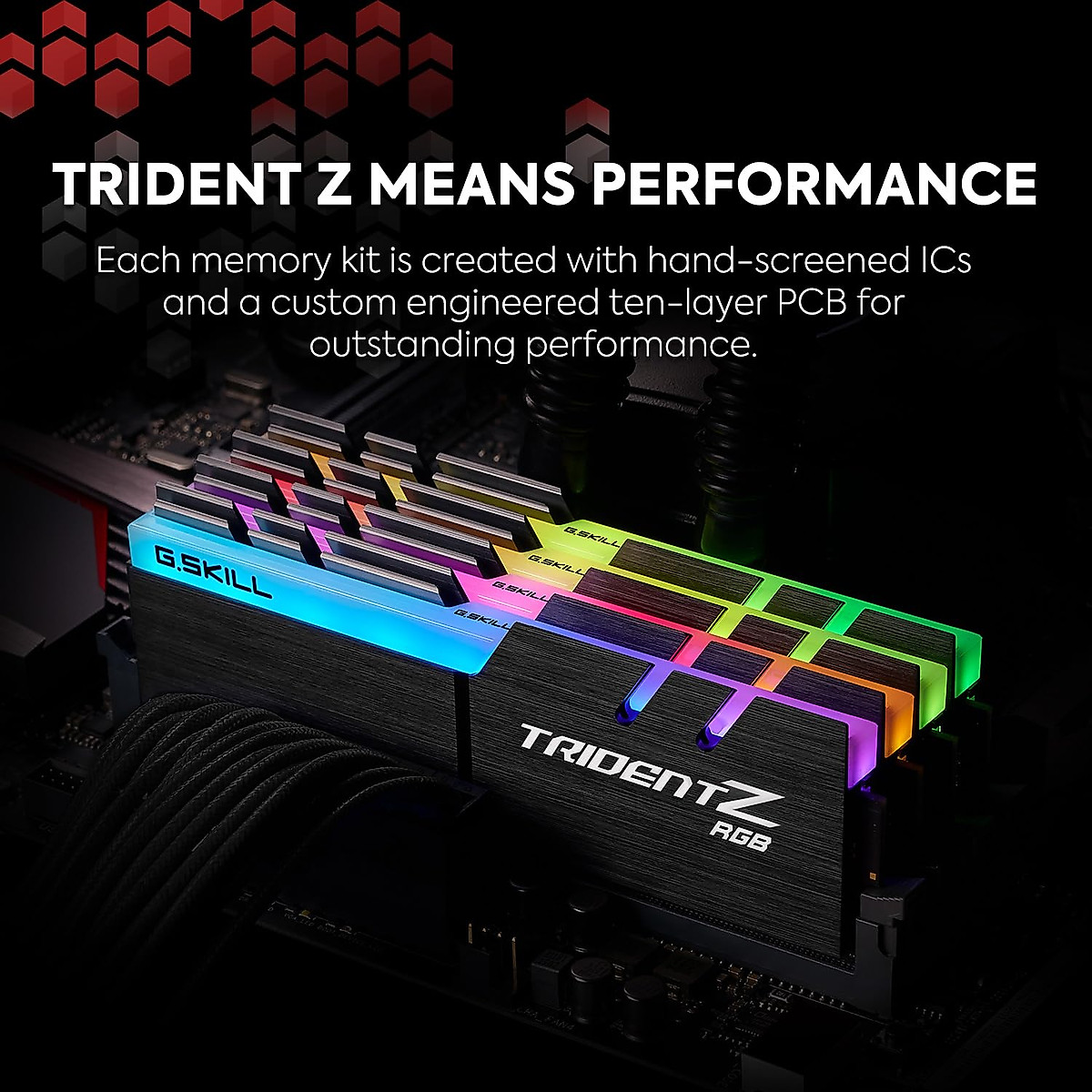 G.SKILL Trident Z RGB Series (Intel XMP) DDR4 RAM 32GB (2x16GB) 3200MT/s CL16-18-18-38 1.35V Desktop Computer Memory UDIMM (F4-3200C16D-32GTZR)