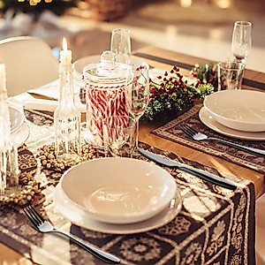 E-far Silverware Set, 20-Piece Black Stainless Steel Flatware Utensil Set, Include Knife/Spoon/Fork, Mirror Polished, Dishwasher Safe - Service for 4