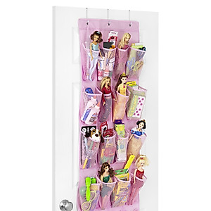 Whitmor 24 Pocket Over the Door Shoe Organizer - Pink
