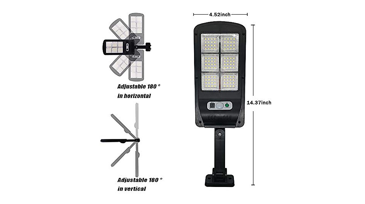 Elemy Solar Street Light - 4 Pack with Remote Control