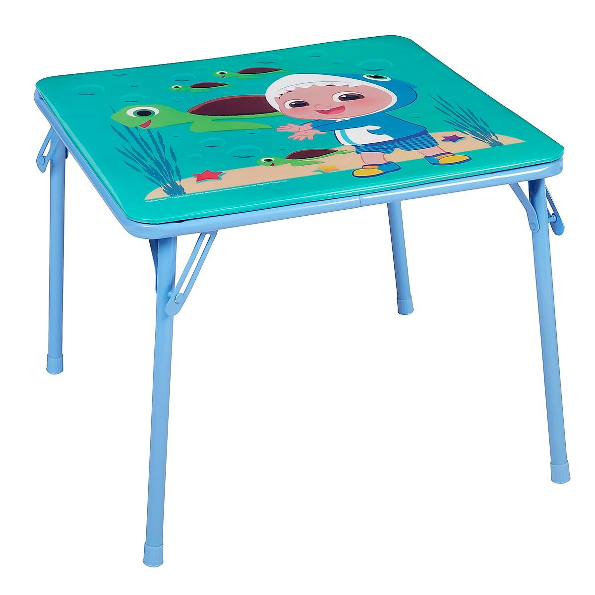 CoComelon Table & Chair Set for Toddlers 24-48M, Includes 1 Table & 1 Chair - Sturdy Metal Construction, Table: 20" L x 20" W x 16.4" H, Chair: 12" L x 11.6" W x 17.7" H - Weight Limit: 70 lbs