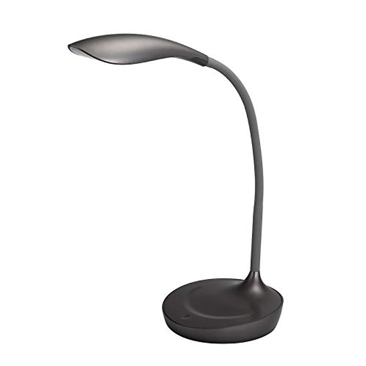 Bostitch Office KT-VLED1502-GRAY Gooseneck LED Desk Lamp with USB Charging Port, Dimmable, Gray