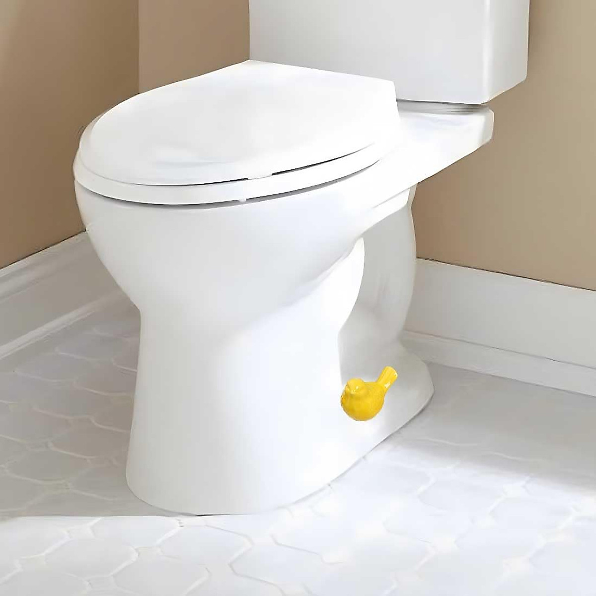 Generic 4-Pack Bird Design Toilet Bolt Caps - Decorative Porcelain Covers for Toilet Bowl Screws, Easy Installation (White)