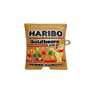 AirPods PRO case, 3D Cute, Fashionable and Interesting Candy Bag Sports Drink Bottle AirPods case, Soft Silicone Wireless Earphone Accessories Keychain Apple Airpods for PRO case (Haribo)