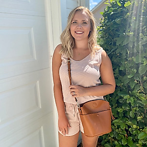 S-ZONE Women Cowhide Genuine Leather Small Crossbody Bag Shoulder Purse Handbag