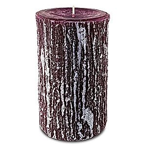 Hyoola Timberline Pillar Candles - 6 Pack - Purple Pillar Candles - European Made Rustic Pillar Candle - 3 Inch x 5 Inch