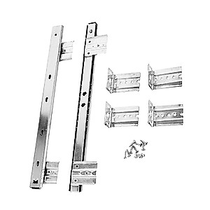 1 Pair Guide Computer Tray Computer Keyboards Ball Bearing Furniture Slides Drawer Rail Track Computer Drawer Tray Accessories Drawer Slide Track Cold Rolled Steel Desk Hardware