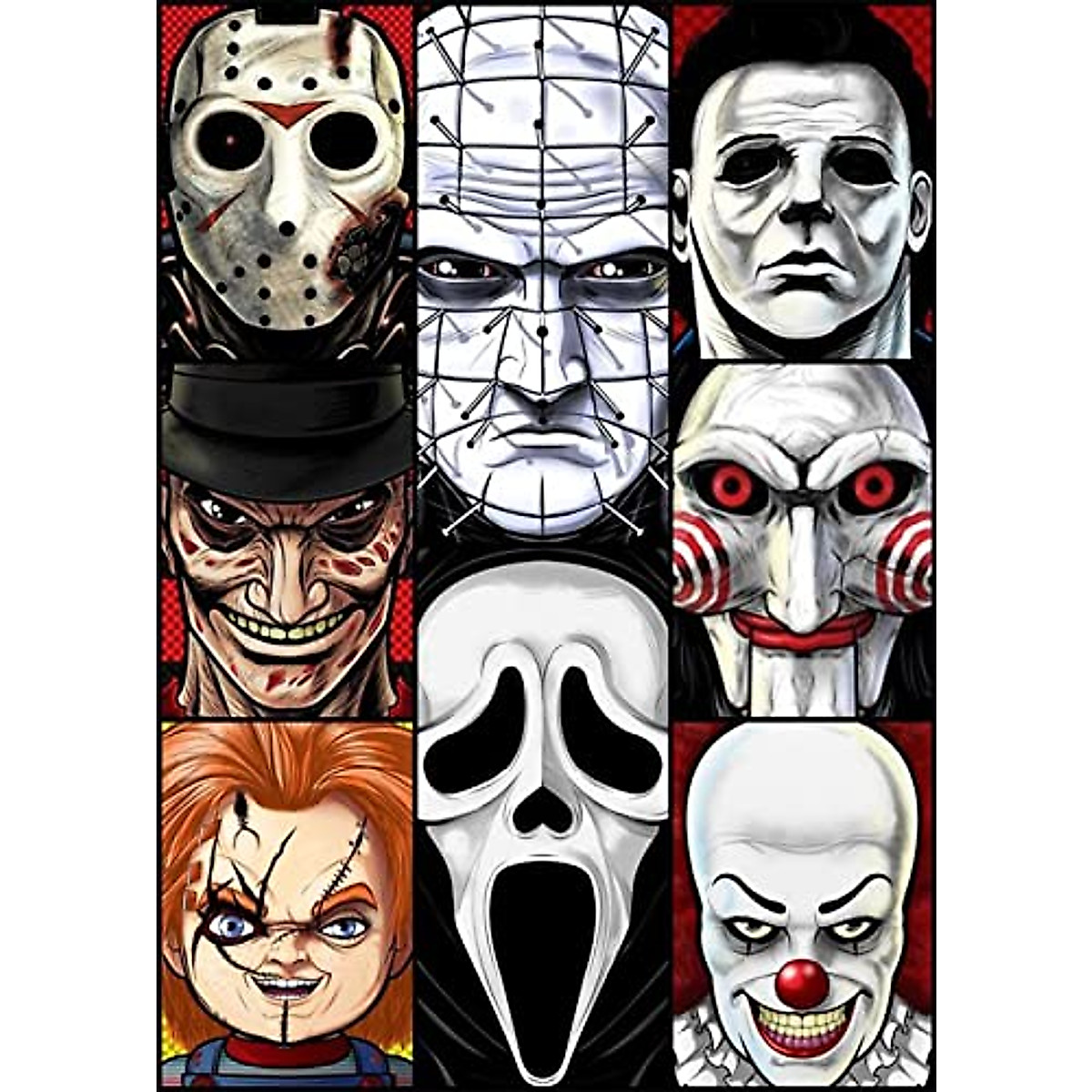 Ksxistiyt Halloween Diamond Art Painting Kits for Adults - Full Drill Diamond Dots Paintings for Beginners, Round Paint with Diamonds Pictures Gem Art Painting Kits DIY Adult Crafts 12x16inch