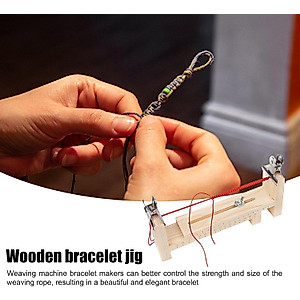 Rosojodg Jig Bracelet Maker Wooden with Bracelet Maker Knotters Tool Kit,Jig Bracelet Braiding Tool for DIY Craft Bracelets Weaving Jewelry Making Kits