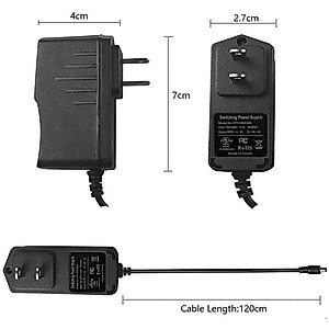 BOLWEO Universal 5v 2a Power Supply Adapter,AC to DC Adapter with 7 Tips Connector DC Plugs Adapter for TV Box, Security Camera, LED Strip Lights, Audio/Video and More 5v Household Electronic Devices