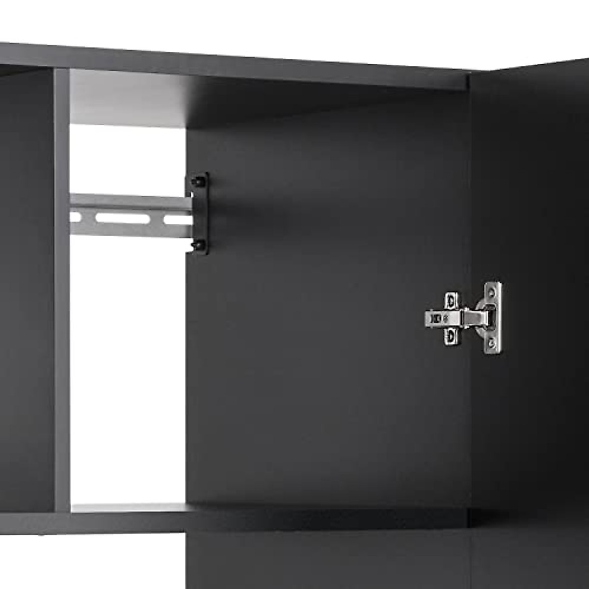 Prepac HangUps Large Storage Cabinet - Immaculate Black 36" Cabinet with Storage Shelves and Doors; Ideal for Bin and General Storage Solutions