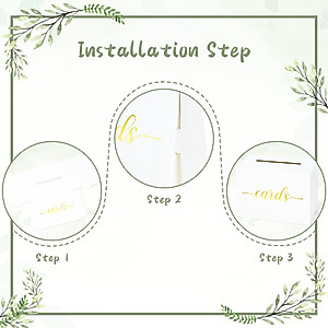 LANLISA White Card Box with Gold Foil Design, Gift Cards Receiving Box Holder for Birthdays Party, Graduations, Bridal &amp; Baby Showers, Wedding Receptions, Retirements, Anniversaries