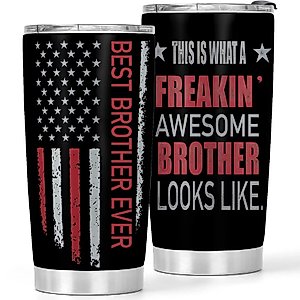 Gifts for Brothers - 20oz Best Brother Ever Tumbler Gifts for Men - Birthday Gift for Brother from Brother - Cool Gifts for Big Brother - Christmas Gifts Ideas for Brother from Sister, 1 Piece