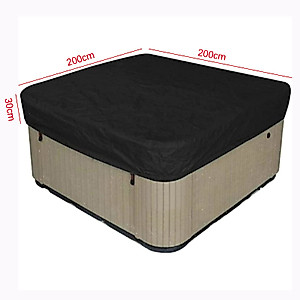 LYNICESHOP Square Hot Tub Cover, Heavy Duty Waterproof Oxford Cloth Hot Tub SPA Cover, Dust-Proof UV Resistant, 78.7 x 78.7 x 11.81 Inch