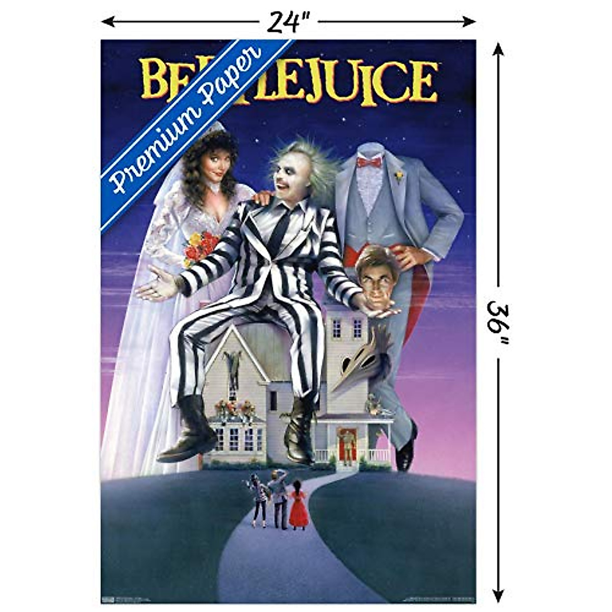 Trends International 24X36 Beetlejuice-One Sheet Wall Poster, 24" x 36", Unframed Version
