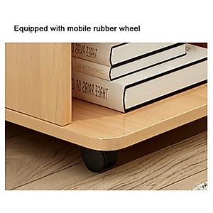 Printer Stand Shelf 2-Tier Movable Laser Printer Cart Large Machine Stand Under Desk Heavy Duty Rolling Table with Storage Floor Standing Rack on Wheels Paper File Organizer Shelf for Home Office (whi