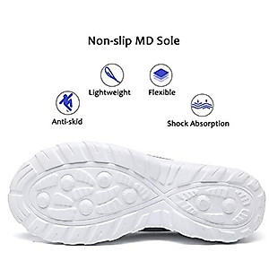 INMINPIN Women's Slip-on Mule Sneakers Lightweight Breathable Casual Shoes Platform Outdoor Clog Slippers,Grey,8.5 US Women