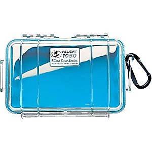 Pelican 1050 Micro Case - for iPhone, GoPro, Camera, and more (Blue/Clear)