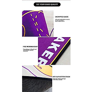 Basketball Team Star Personality 3D Image Area Rugs, Super Hero Pattern Carpet Home Living Room Balcony Study Non-Slip Mat,Fan Figures Mat for Living Room Bedroom Play Area Rugs…