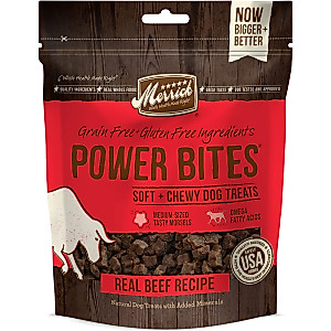 Merrick Power Bites Dog Treats, Real Beef Recipe - 6 oz. Bag