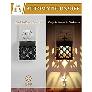 DORESshop Plug in Night Lights [2 Pack], Night Lights, Night Lights Plug Into Wall, Dusk to Dawn Sensor, Adjustable Brightness, Decorative Nightlight for Bathroom, Hallway, Stairway, Soft White
