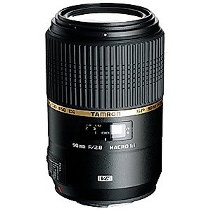 Tamron AFF004N700 SP 90MM F/2.8 DI MACRO 1:1 VC USD For Nikon 90mm IS Macro Lens for Nikon (FX) Cameras - Fixed