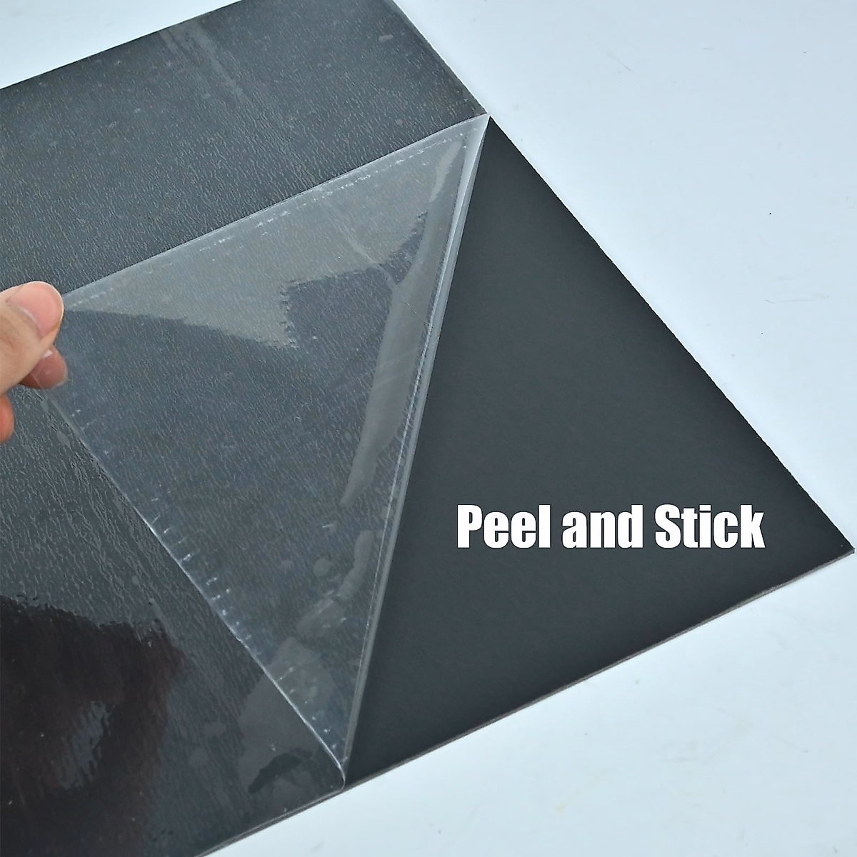 Euventyles Peel and Stick Floor Tiles 20 Pcs 12x12'' Self Adhesive Vinyl Flooring Waterproof Bathroom Glossy Stone Look Sticky Tiles