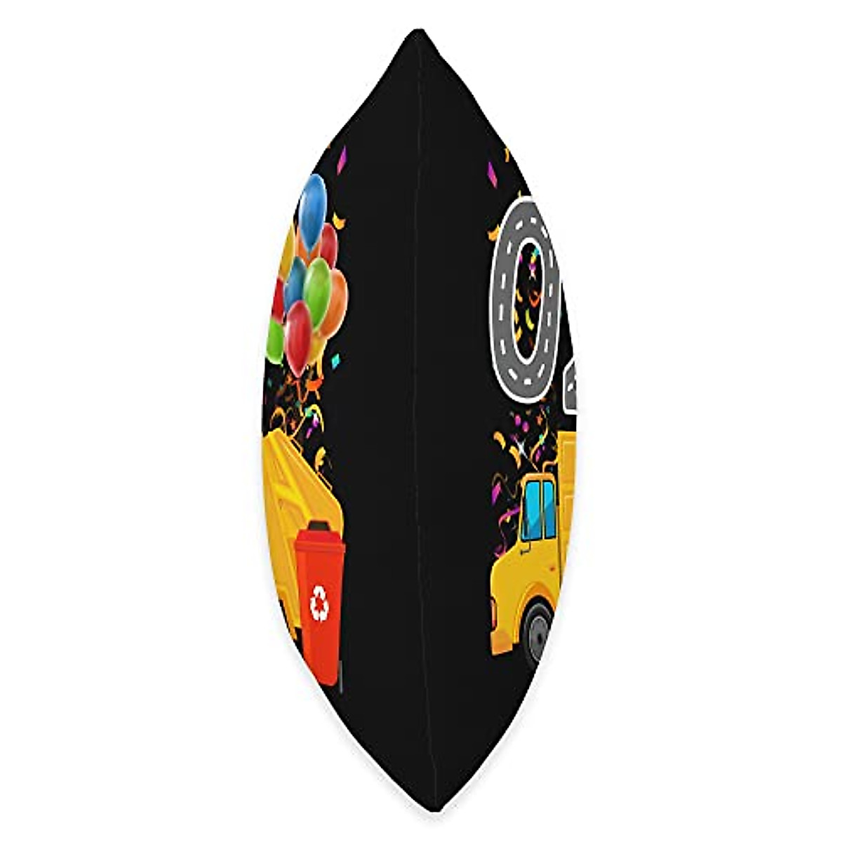 Garbage Truck Dumpsters Bin Birthday Pun Happy O2 Birthday Rear Loader Garbage Truck Throw Pillow, 16x16, Multicolor