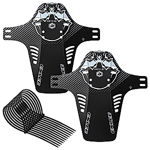 R2Depot Bike Fender with 12 Cable Ties, 2 Parts- Front/Rear Mud Guards Fit for 20"/22"/24"/26" Bike B-2-piece Set