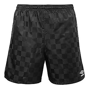 Umbro Mens Checkered Short, Black Beauty/White, X-Large US