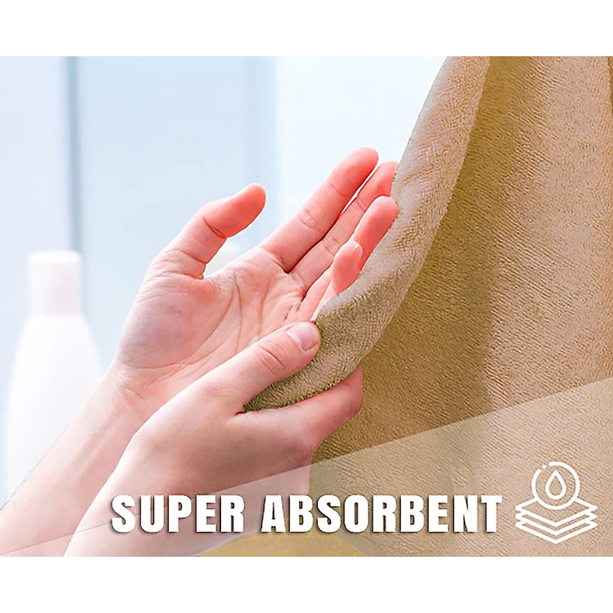 Textila Cotton Hand Towels - Pack of 3 - Beige Color - 16x27 Inches - Soft and Absorbent Towels for Bathroom, Kitchen, and Gym.