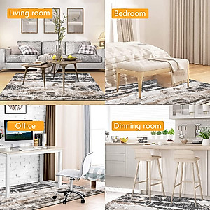 Bsmathom Office Chair Mat for Hardwood and Tile Floor, Computer Gaming Chair Mat for Rolling Chairs, Multi-Purpose Desk Chair Mat, Large Anti-Slip Floor Protector for Home Office (Grey,48"x36")