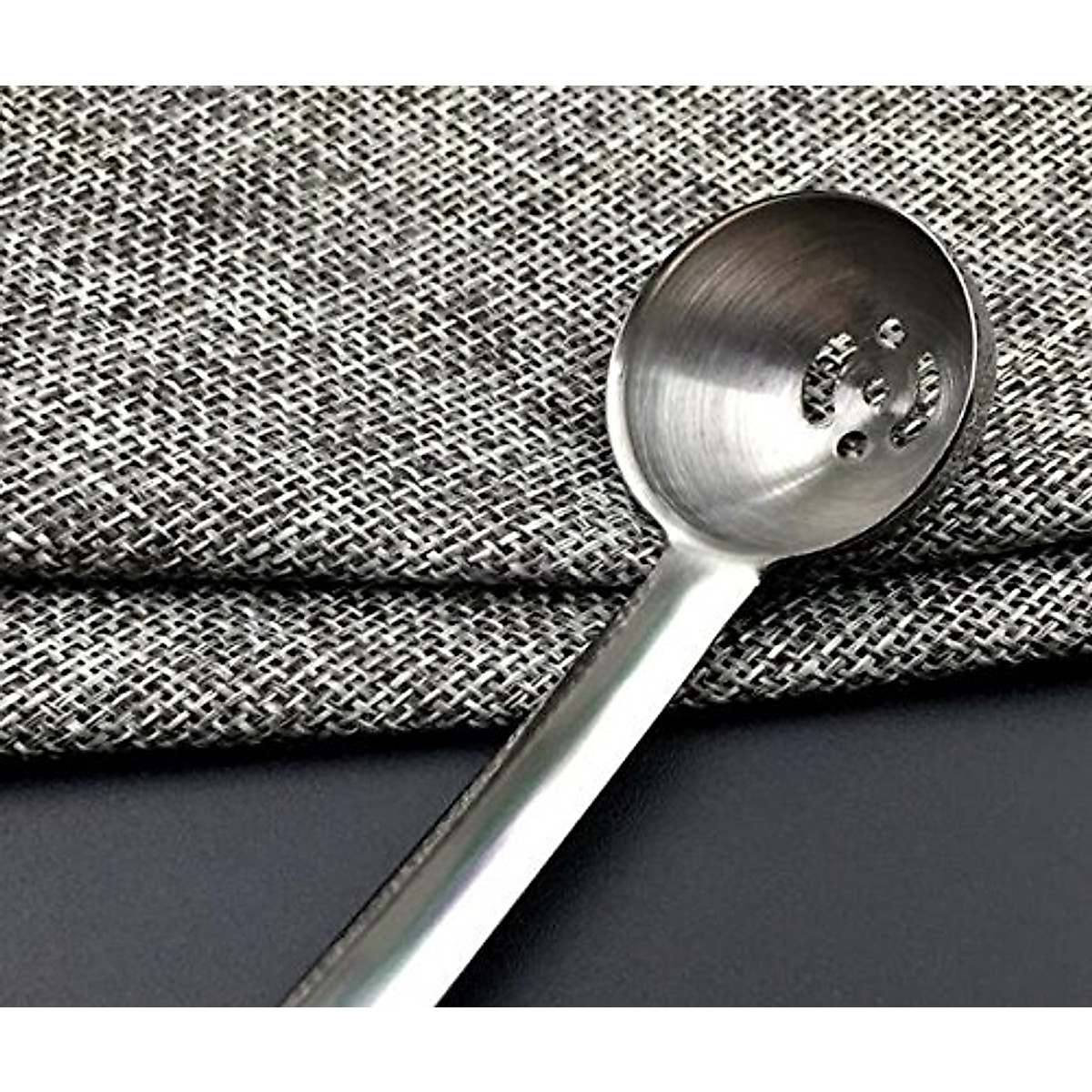 Stainless Steel Olive Spoon,Cherry Spoon With Drain Hole Jar Serving Tools