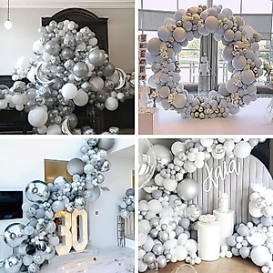 PartyWoo Gray Balloons, 50 pcs 5 Inch Matte Gray Balloons, Grey Balloons for Balloon Garland or Balloon Arch as Birthday Party Decorations, Wedding Decorations, Baby Shower Decorations, Gray-Y71