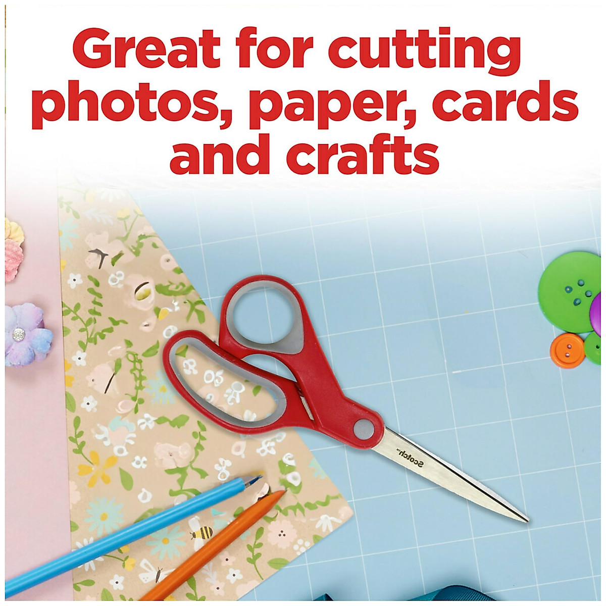 Scotch 8 Inch Multi-Purpose Scissors, Great for Everyday Use (1428)