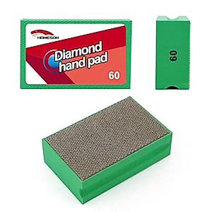 HOMESOM Diamond Hand Polishing Pads Electroplated Diamond Tools Pad For Granite MarbIe Stone Glass 60 Grit