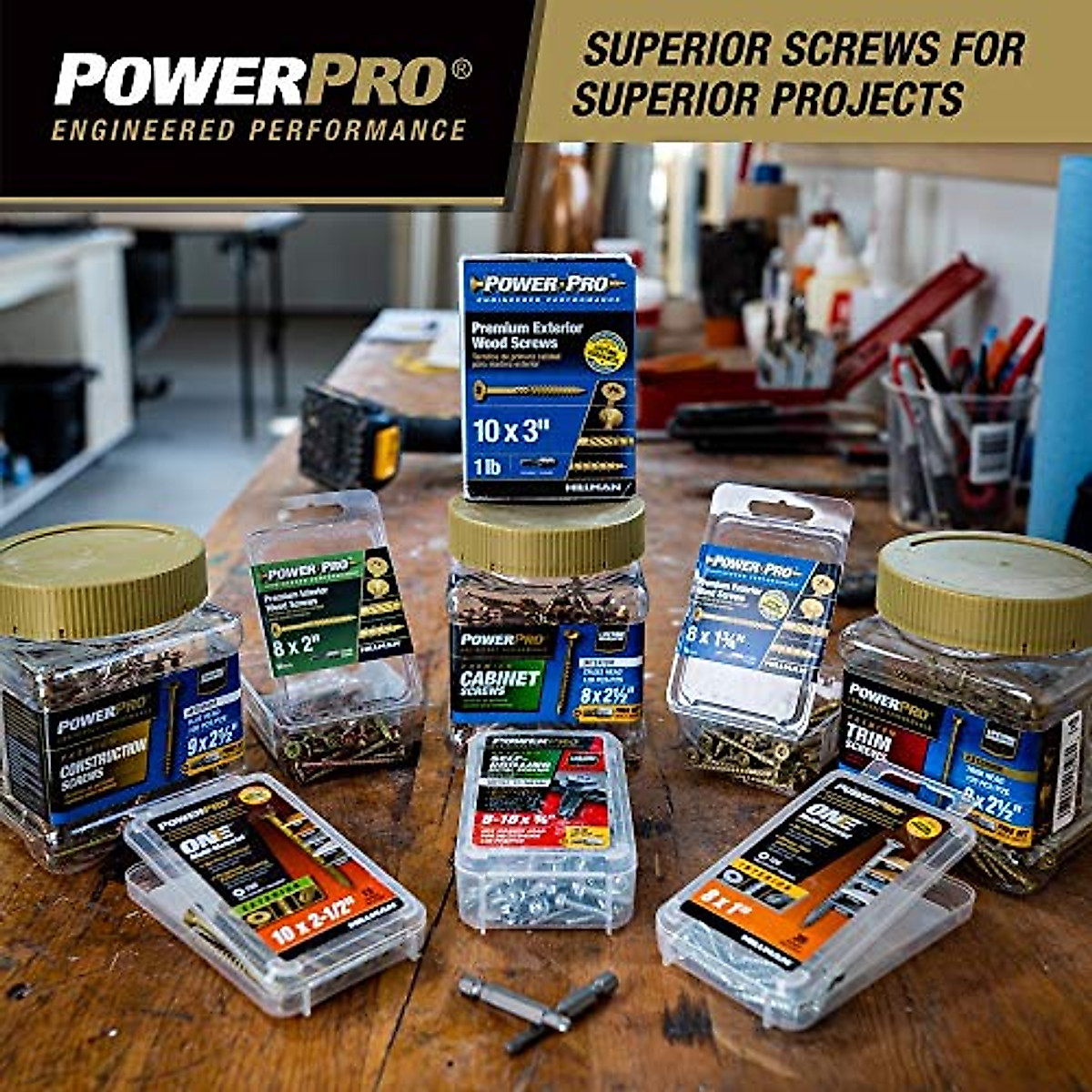 Power Pro Premium Exterior Wood Screws (#9 x 3") - 5lb Box