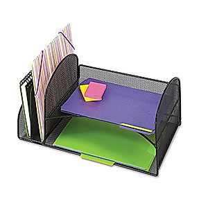 Safco 3264Bl Desk Organizer Two Vertical/Two Horizontal Sections 17 X 10 3/4 X 7 3/4 Black