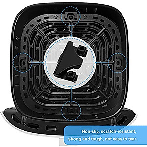 Air Fryer Rubber Bumpers for Instants Vortex COSORI Air Fryer Crisper Tray, 8PCS Premium Air Fryer Rubber Feet Replacement Parts, Rubber Tabs, Rubber Tips for Instants Air Fryer Grill Plate Pan